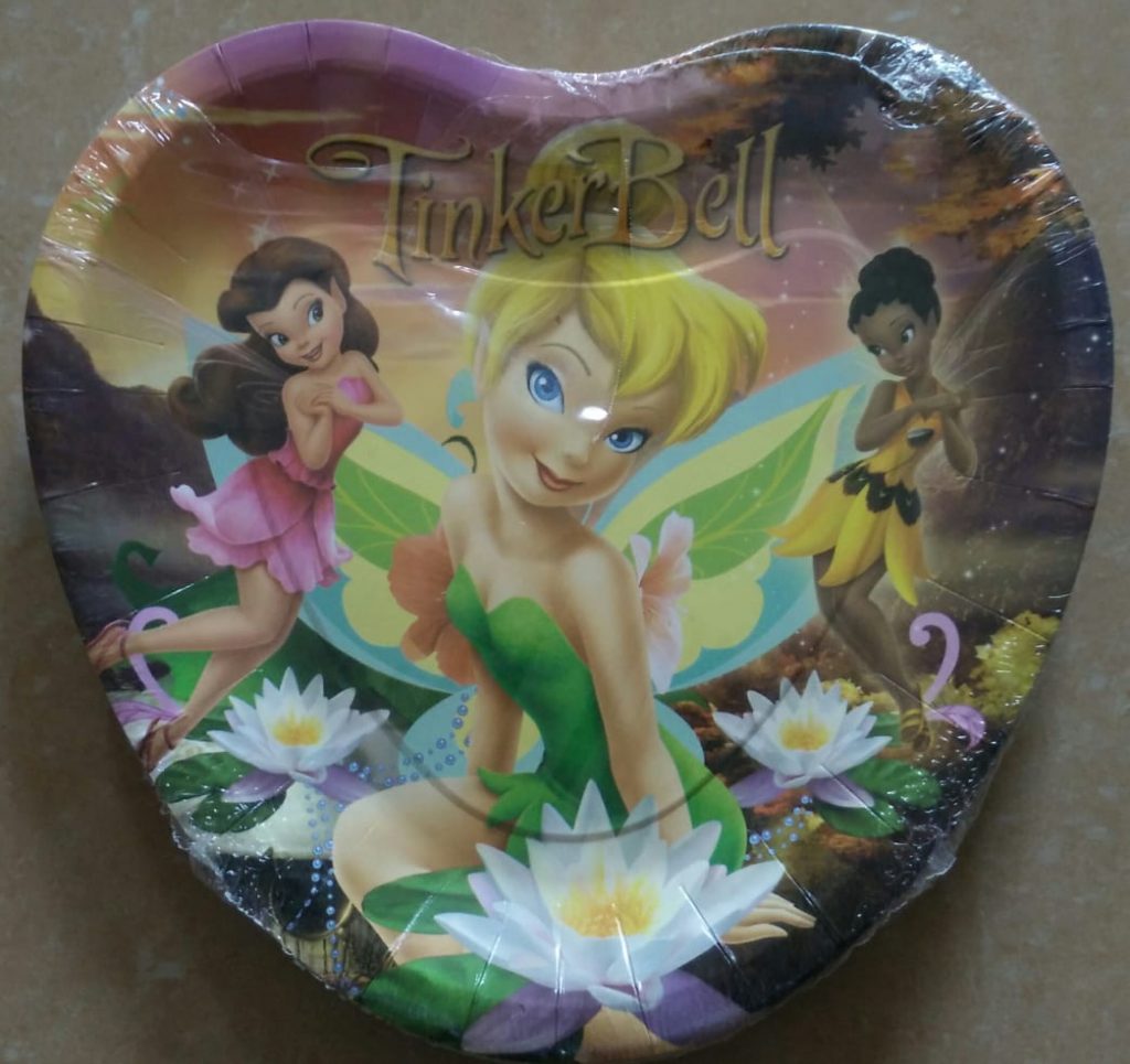 TinkerBell Theme Paper Plates & Paper Serviettes – Partycare.lk